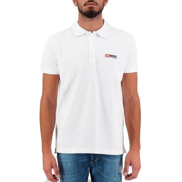 Diesel | Shirts | Diesel Tjustdiv Polo Short Sleeve Men White Polos ...